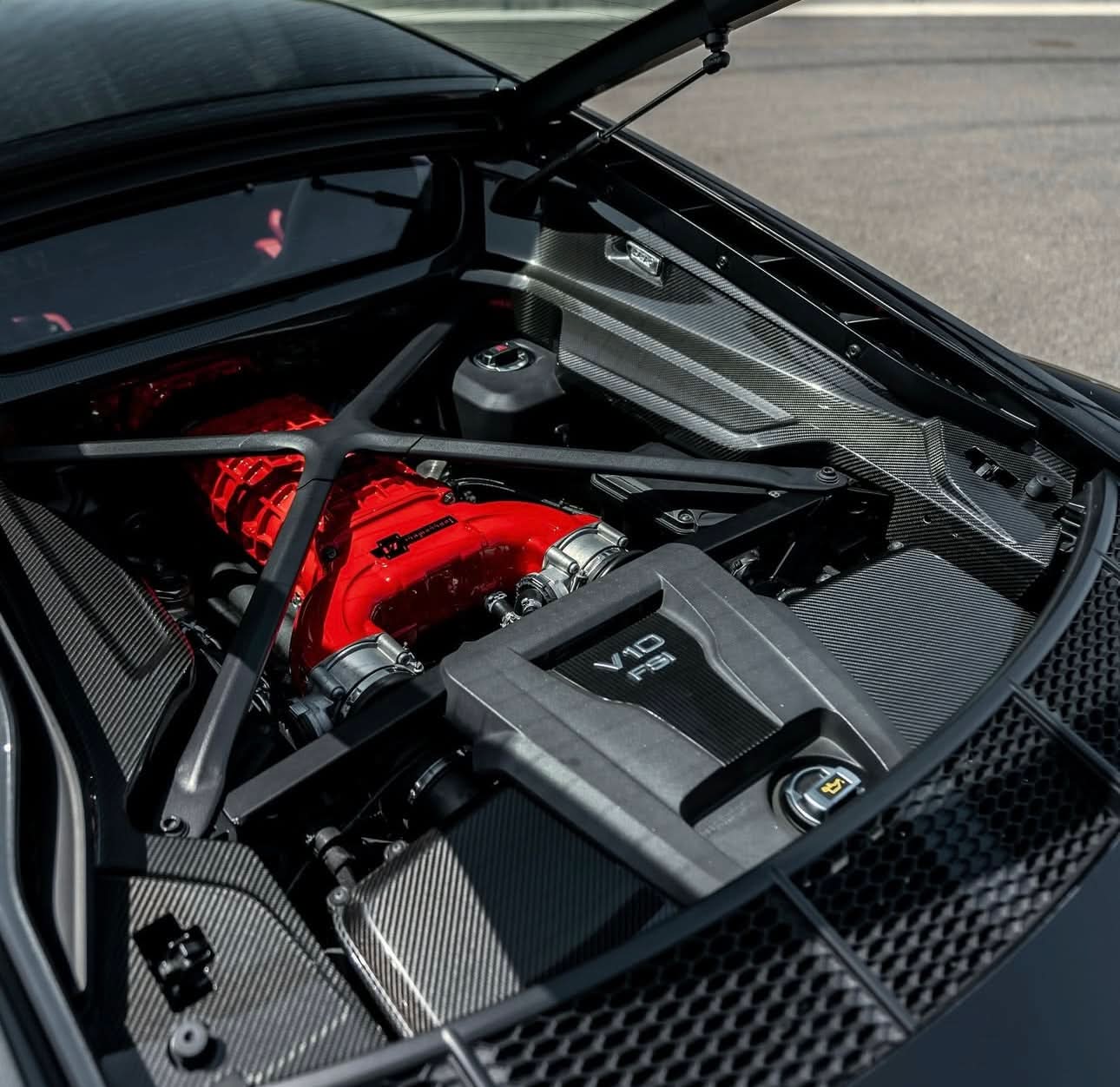 Audi R8 V10 - Carbon Fiber Engine Bay Panels | Exotics Carbon Design